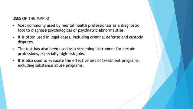Minnesota Multiphasic Personality Inventory (MMPI) | PPTX | Mental ...