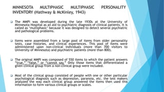 Minnesota Multiphasic Personality Inventory (MMPI) | PPTX