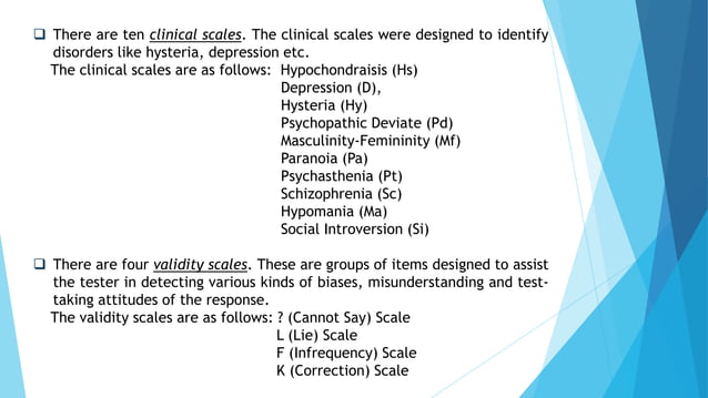 Minnesota Multiphasic Personality Inventory (MMPI) | PPTX | Mental ...