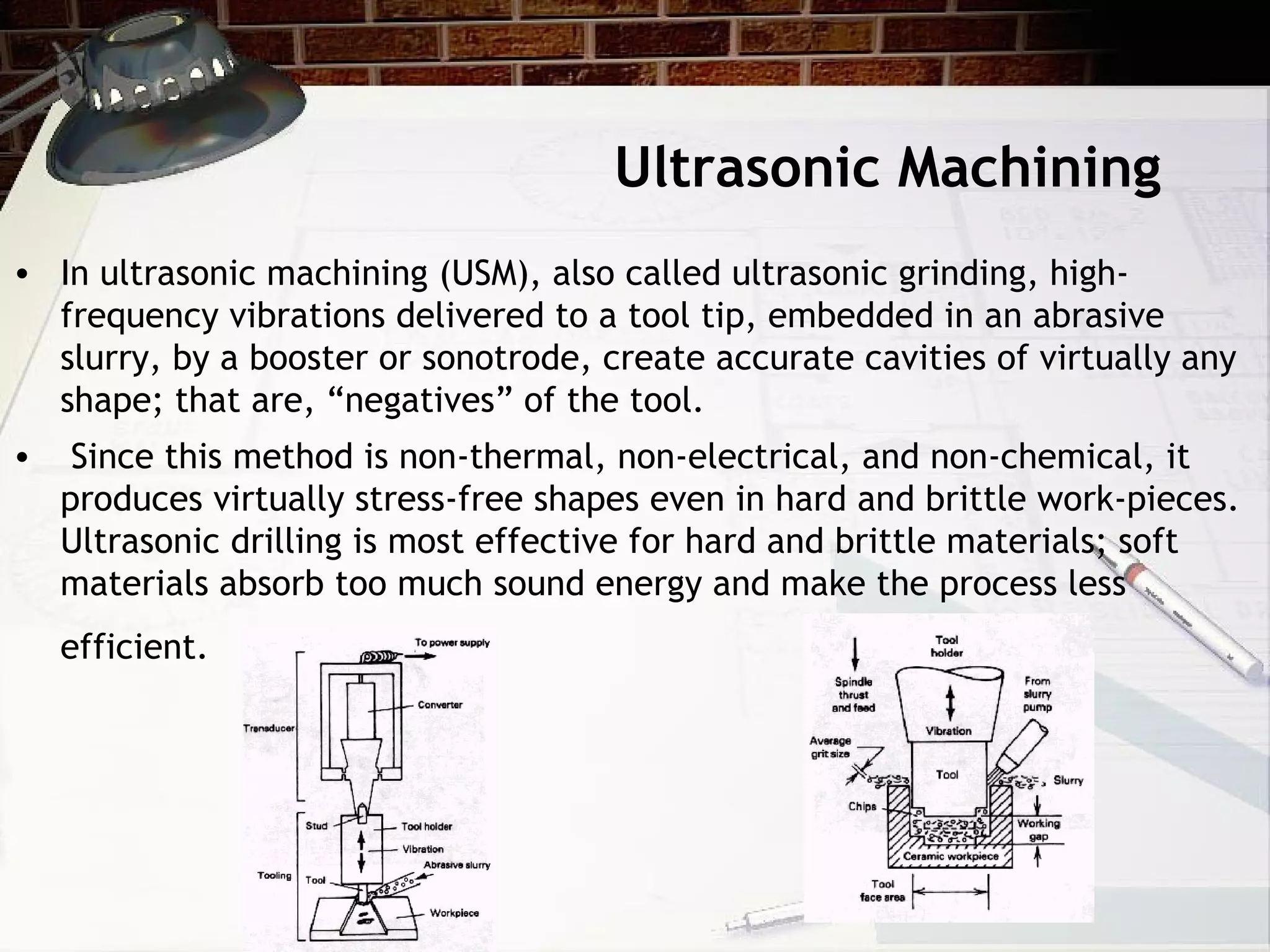 Advantages and disadvantages of Ultrasonic Machining by Himanshu Vaid | PPT
