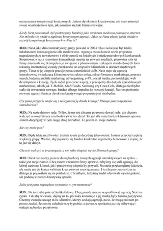 Wywiad z Markiem Dorobiszem, dyrektorem kreatywnym Next | PDF