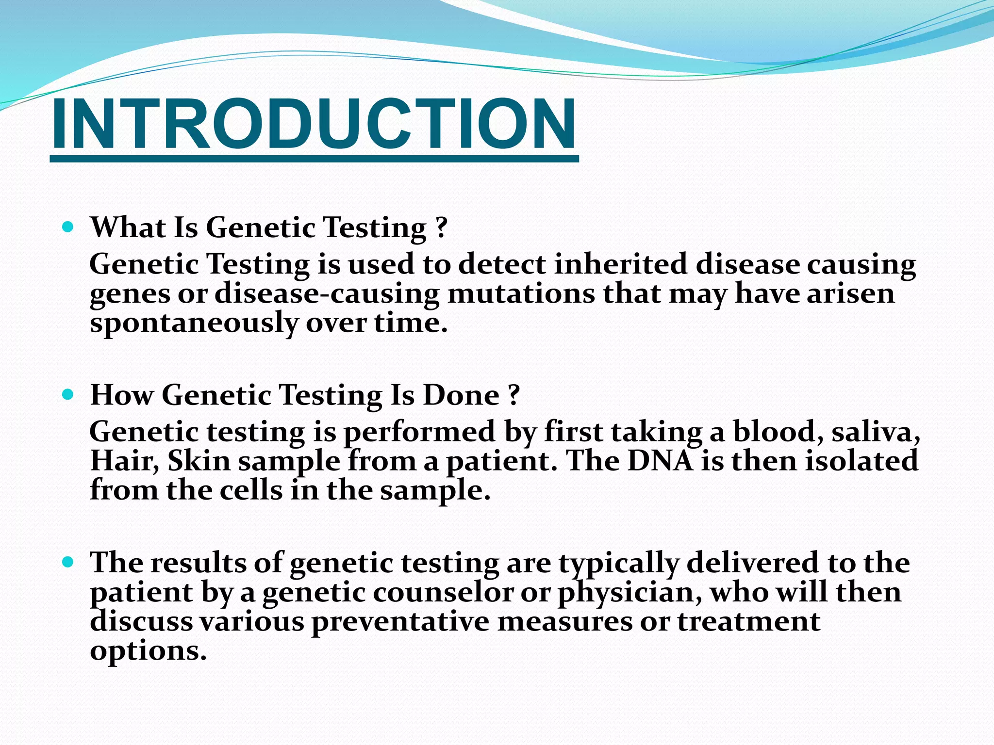 Survey on Genetic Testic | PPT