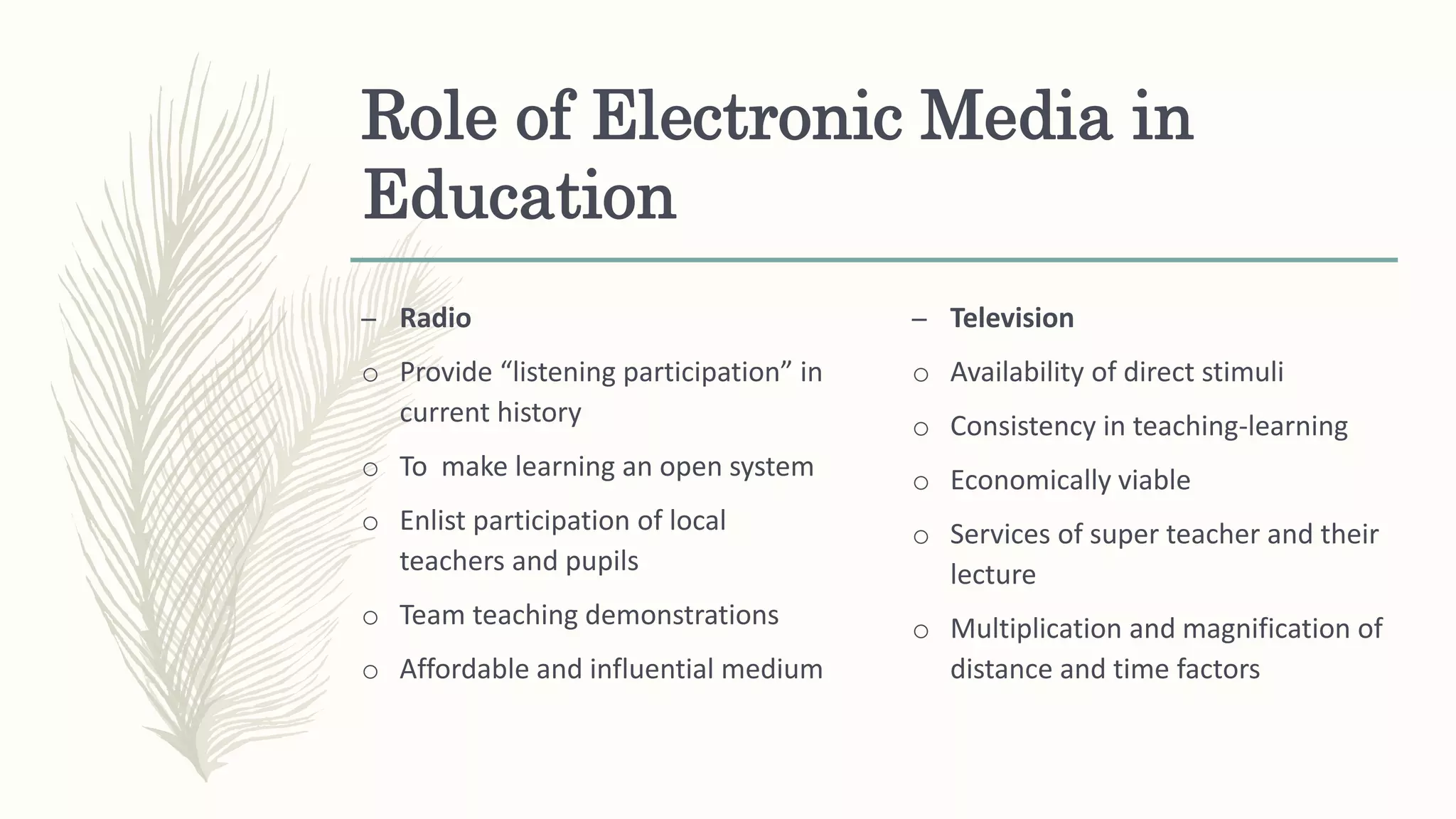 Role of mass media in education ppt | PPTX