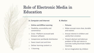 Role of mass media in education ppt | PPTX