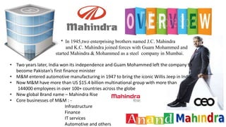 Mahindra and Mahindra | PPTX