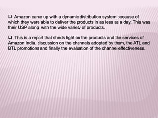 Channel of Distribution of amazon | PPTX