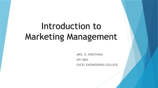 MARKETING MANAGEMENT PPT ON INTRODUCTION | PPTX