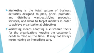 MARKETING MANAGEMENT PPT ON INTRODUCTION | PPTX