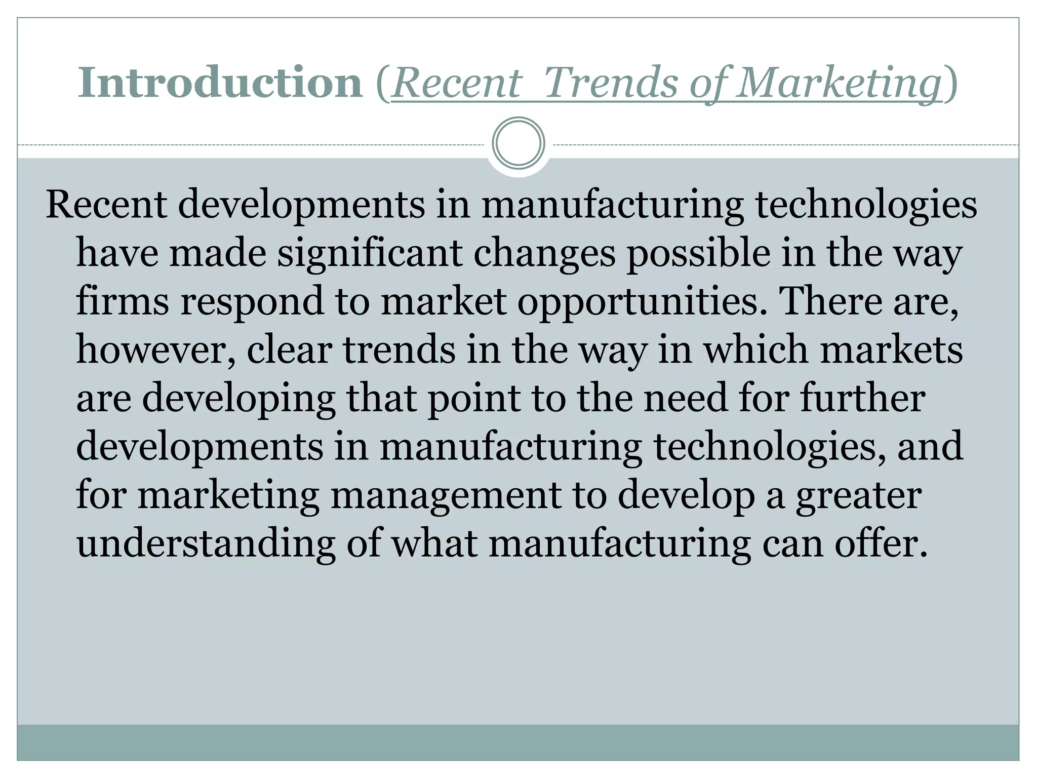Recent Trends in Marketing | PPTX