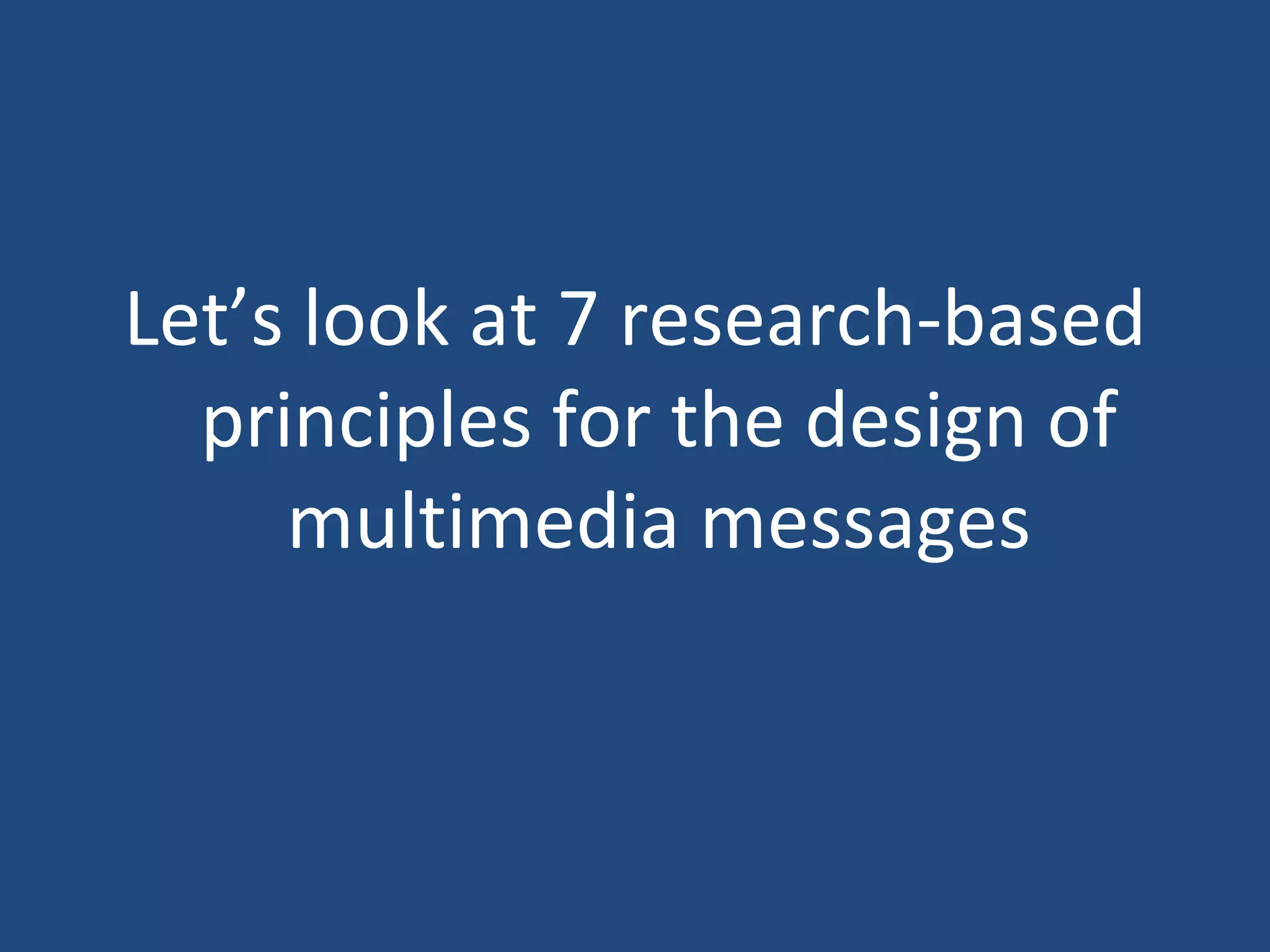 7 Multimedia Principles | PPT