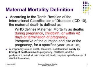 TRENDS IN MATERNAL MORTALITY IN INDIA | PPTX