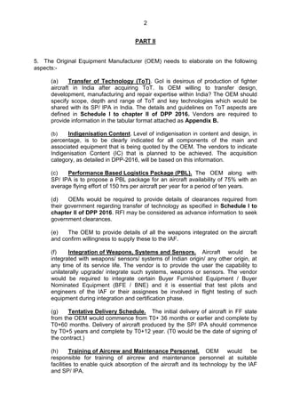 MMRCA v2.0 RFI | PDF