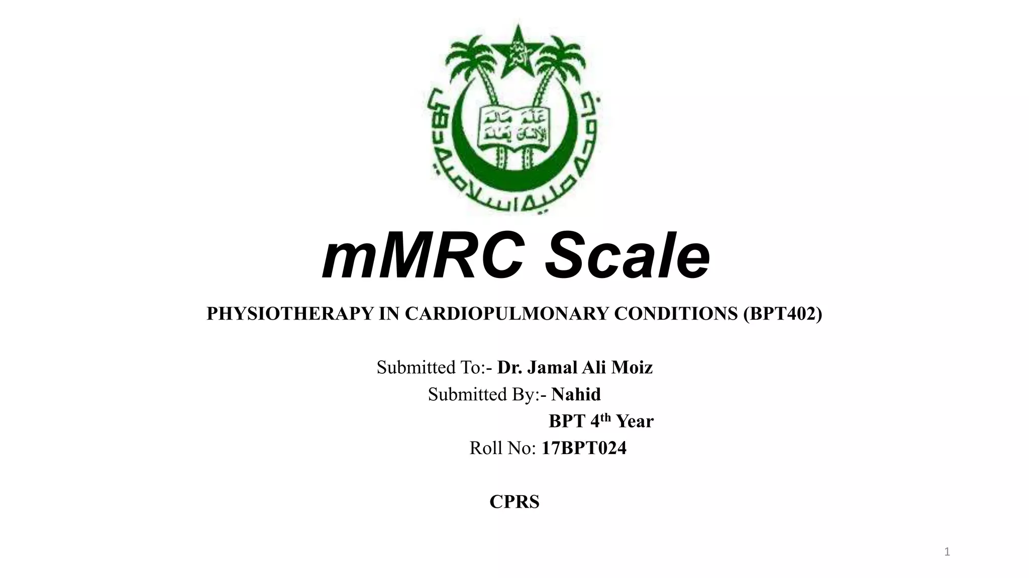 M mrc scale | PPTX