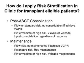 MULTIPLE MYELOMA RISK STRATIFICATION | PDF