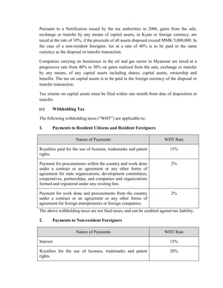 Myanmar_ The Tax Guide to Investing in Myanmar _ Book 2 (ENG) | PDF