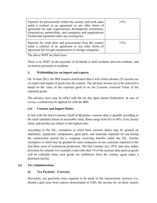 Myanmar_ The Tax Guide to Investing in Myanmar _ Book 2 (ENG) | PDF