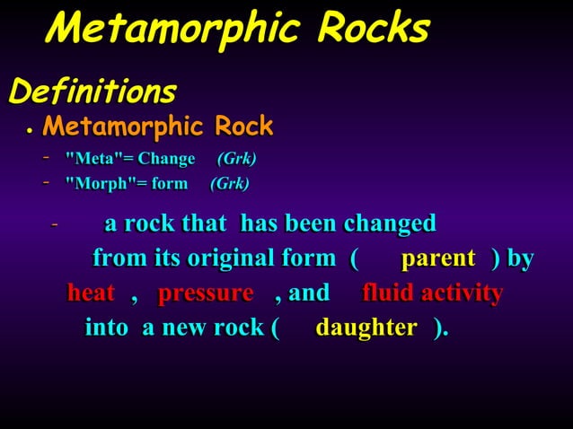 metamorphic Rocks | PPT