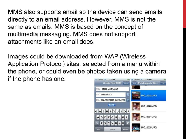 Mms | PPTX | Email | Internet