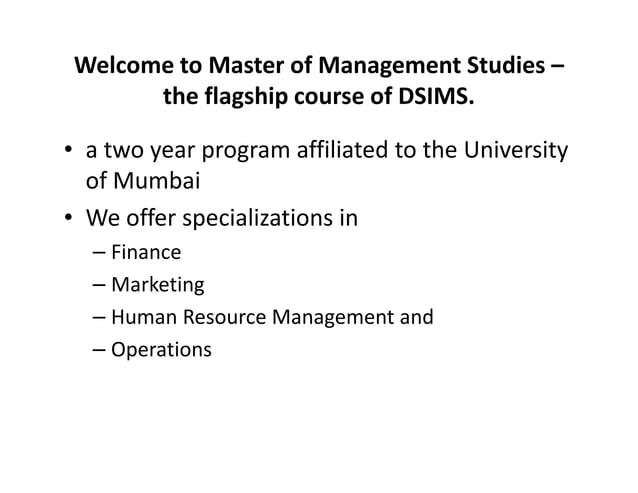 Mms 2012-2014 batch | PPT