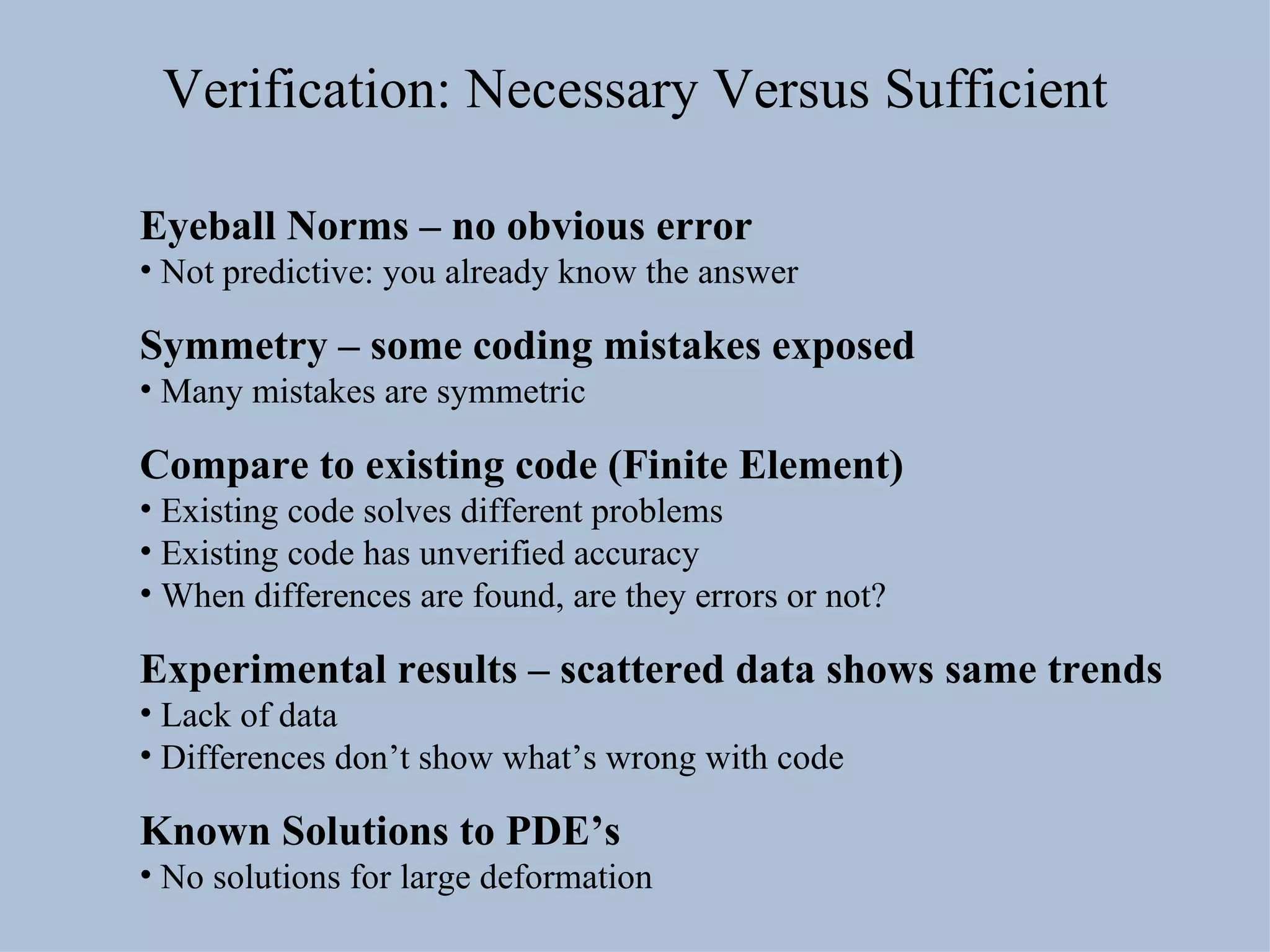 Verification of GIMP with Manufactured Solutions | PPT