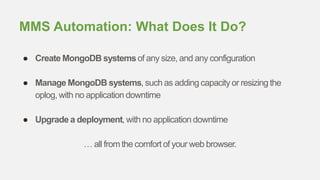 Automate MongoDB with MongoDB Management Service | PPTX