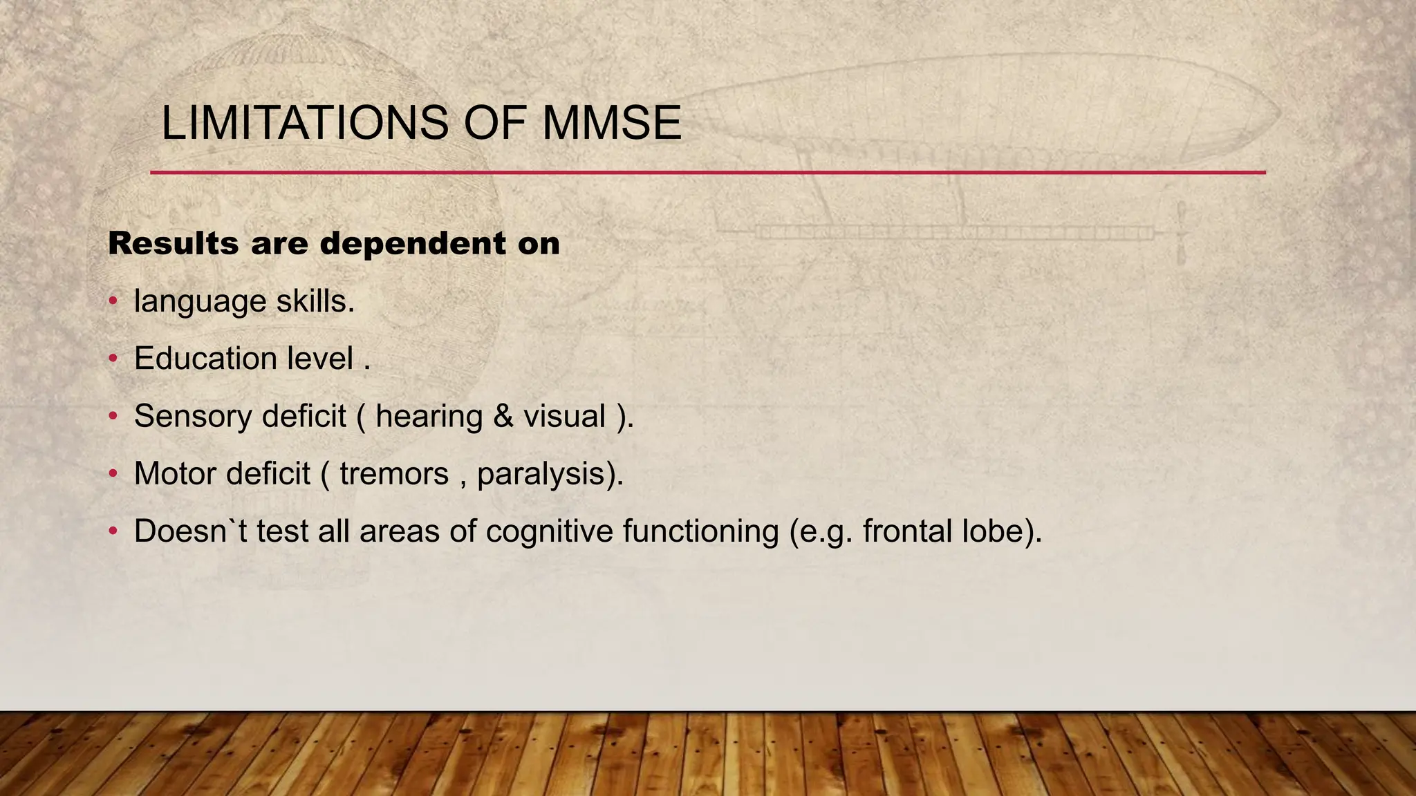 Mini mental state examination for 3rd year | PPTX