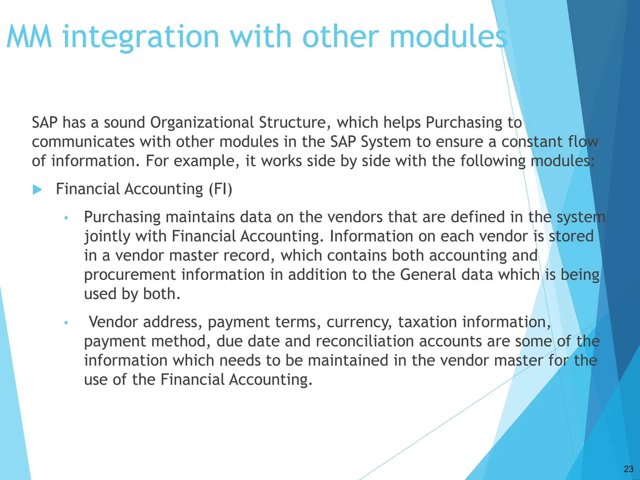 SAP MATERIAL MANAGEMENT INTEGRATION WITH OTHER MODULES | PPTX
