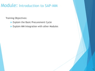 SAP MATERIAL MANAGEMENT INTEGRATION WITH OTHER MODULES | PPTX