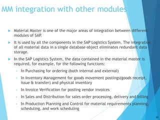 SAP MATERIAL MANAGEMENT INTEGRATION WITH OTHER MODULES | PPTX