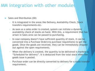 SAP MATERIAL MANAGEMENT INTEGRATION WITH OTHER MODULES | PPTX
