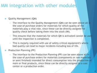 SAP MATERIAL MANAGEMENT INTEGRATION WITH OTHER MODULES | PPTX