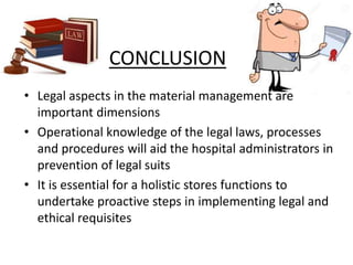 legal aspects of Material management | PPTX