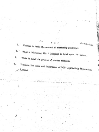 Functional Management Question paper Aurangabad MMS | PDF