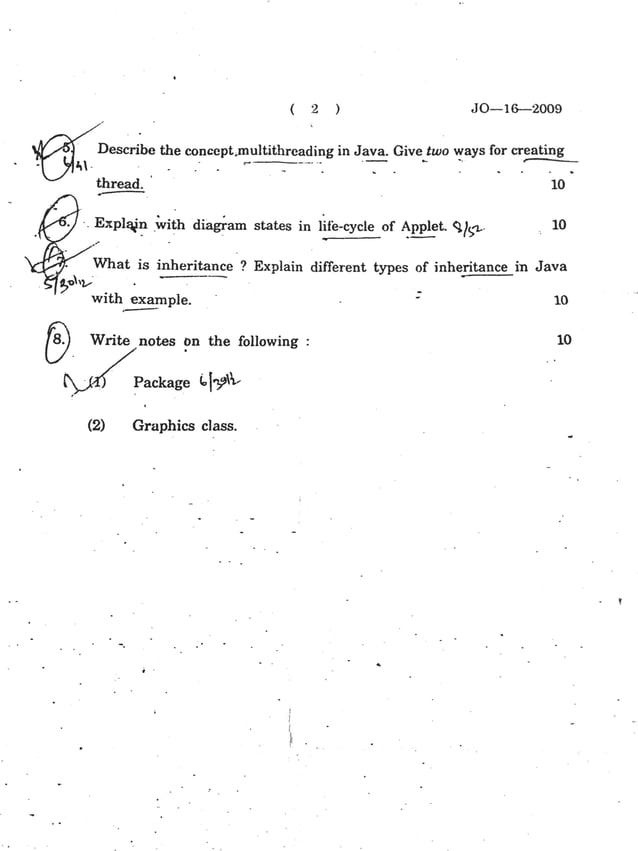Java Programming Question Paper Aurangabad Mms Pdf Programming Languages Computing
