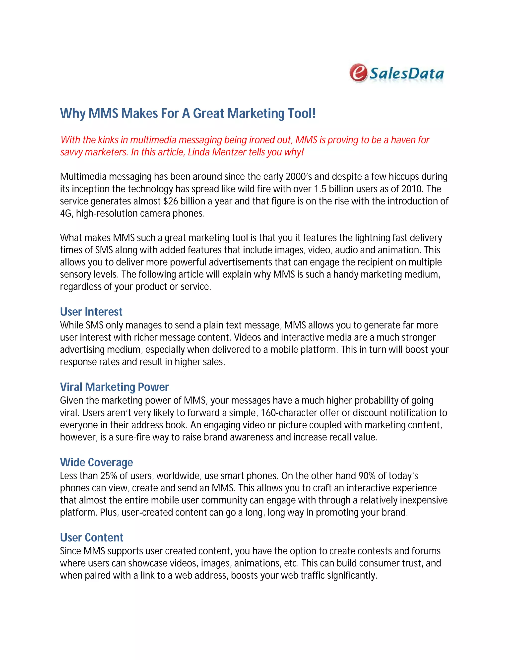 MMS Marketing | PDF