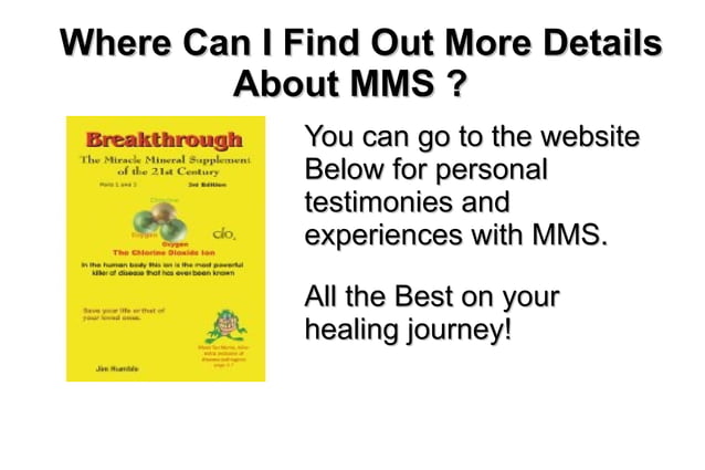 MMS Miracle Mineral Solution Top 10 Questions | PPT