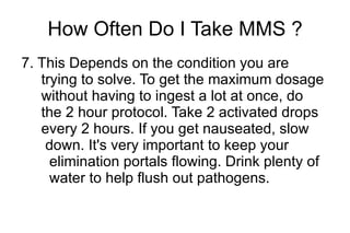 MMS Miracle Mineral Solution Top 10 Questions | PPT