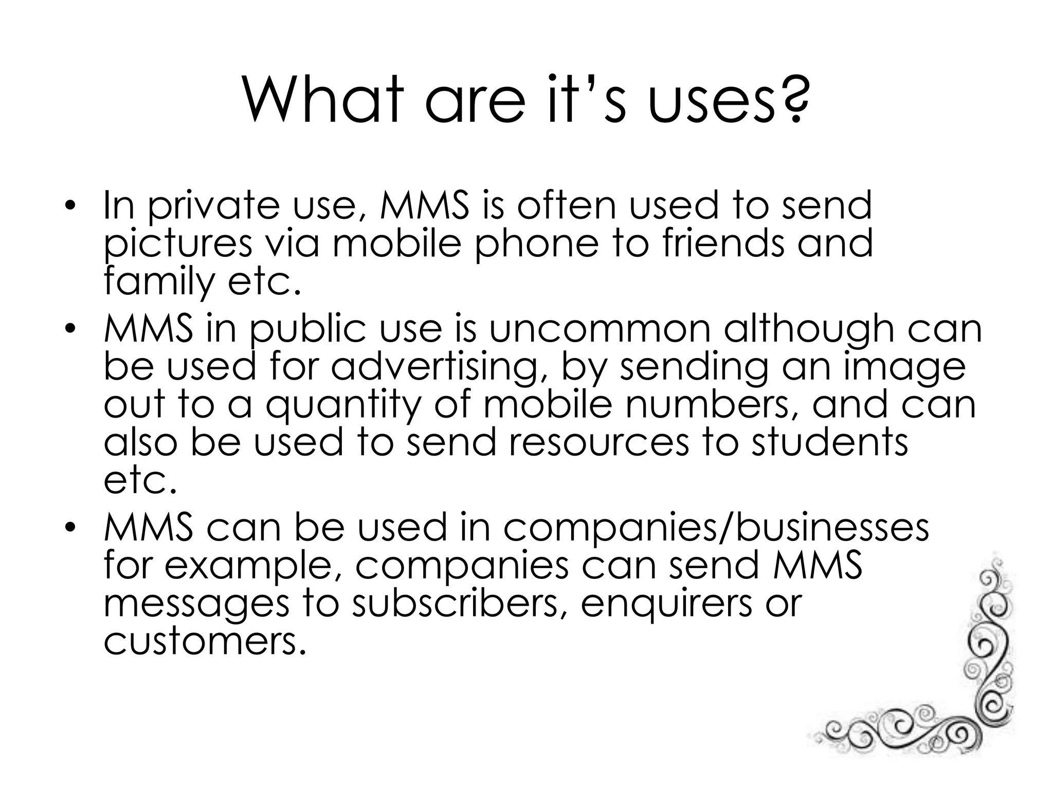 MMS presentation | PPTX