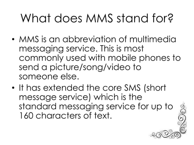 MMS presentation | PPTX | Email | Internet