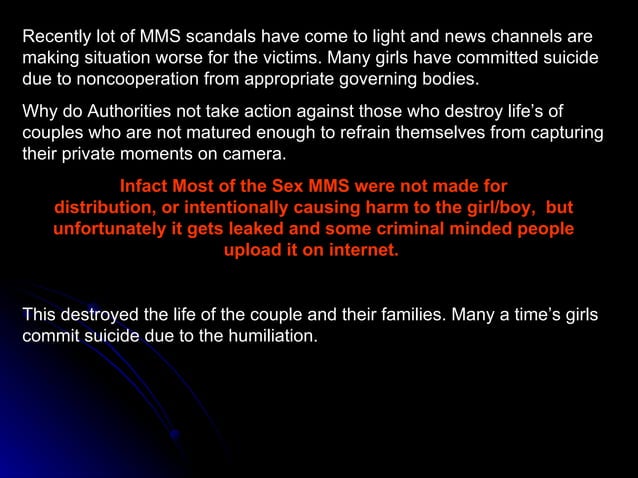 Justice for Mms sex scandal victims | PPT