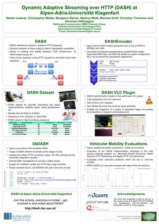 Poster @ ACM Multimedia Systems 2012 | PDF