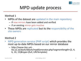 Distributed DASH Dataset | PPT