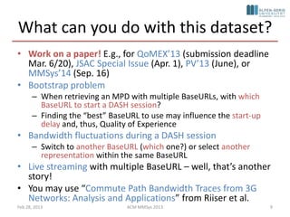 Distributed DASH Dataset | PPT