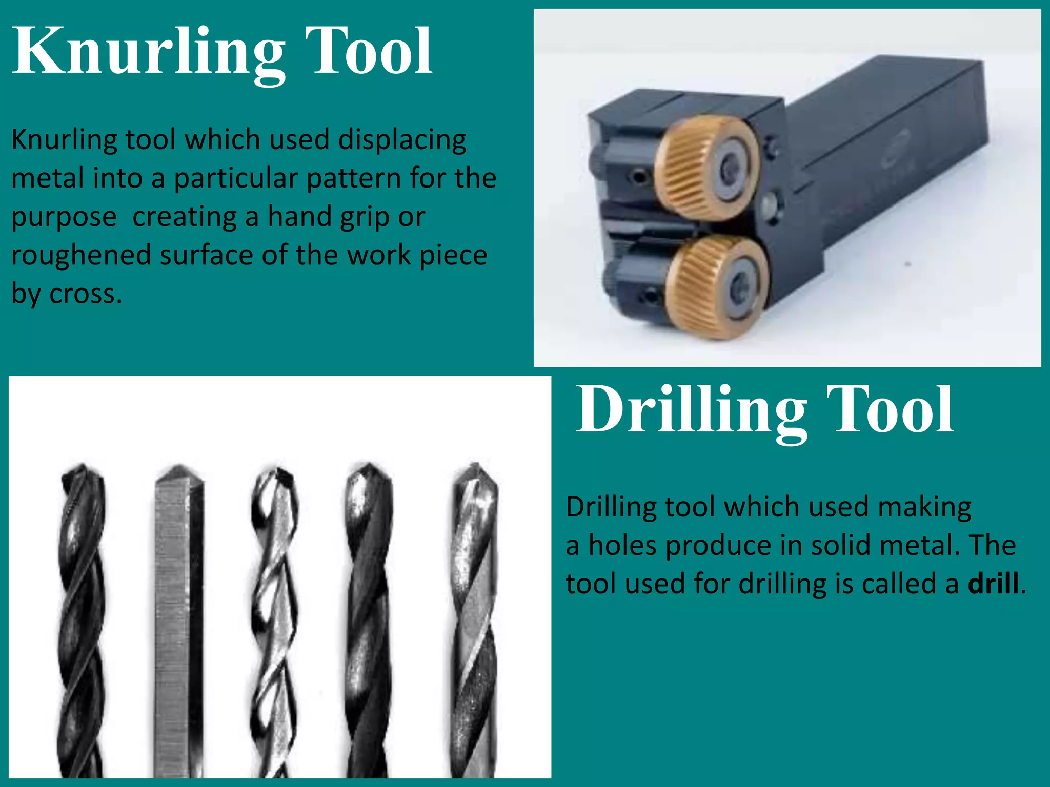 Basic Tools of Lathe Machine and their operations | PPTX
