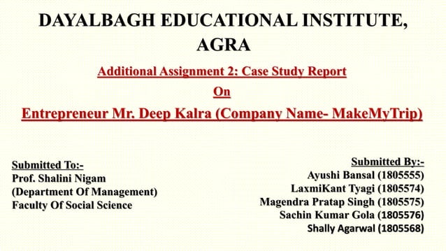 Make My Trip ( MMT ) case study | PPTX | Business | Business and Finance