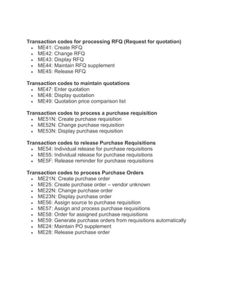 Mm t codes imp | DOCX