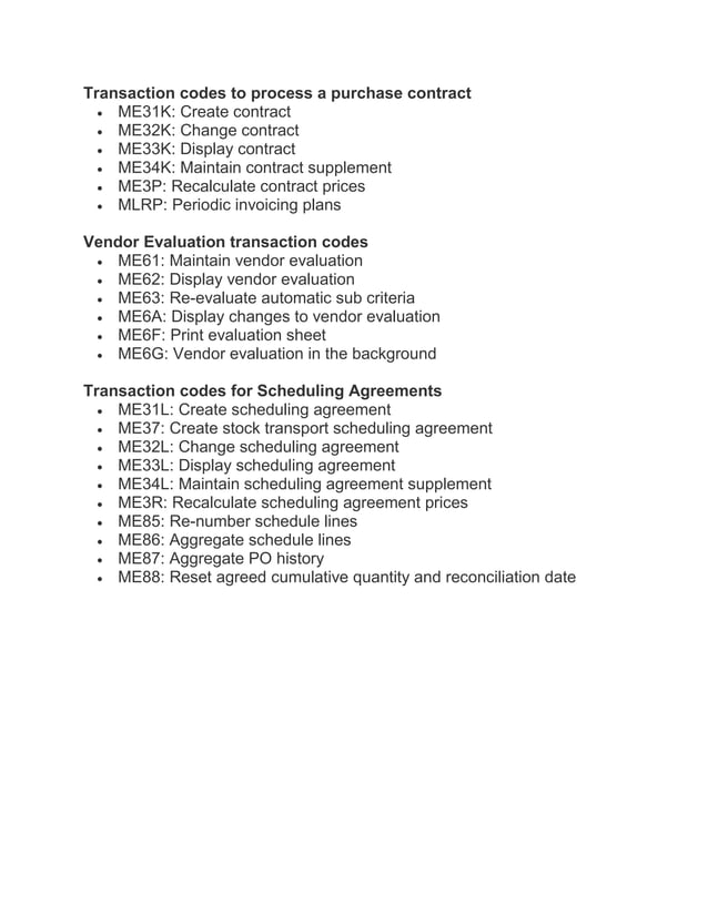 Mm t codes imp | DOCX | Business | Business and Finance