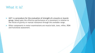 mmt notes and references for physiotherapy students | PPT