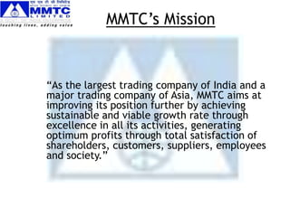 Minerals and Metal trading corp | PPTX