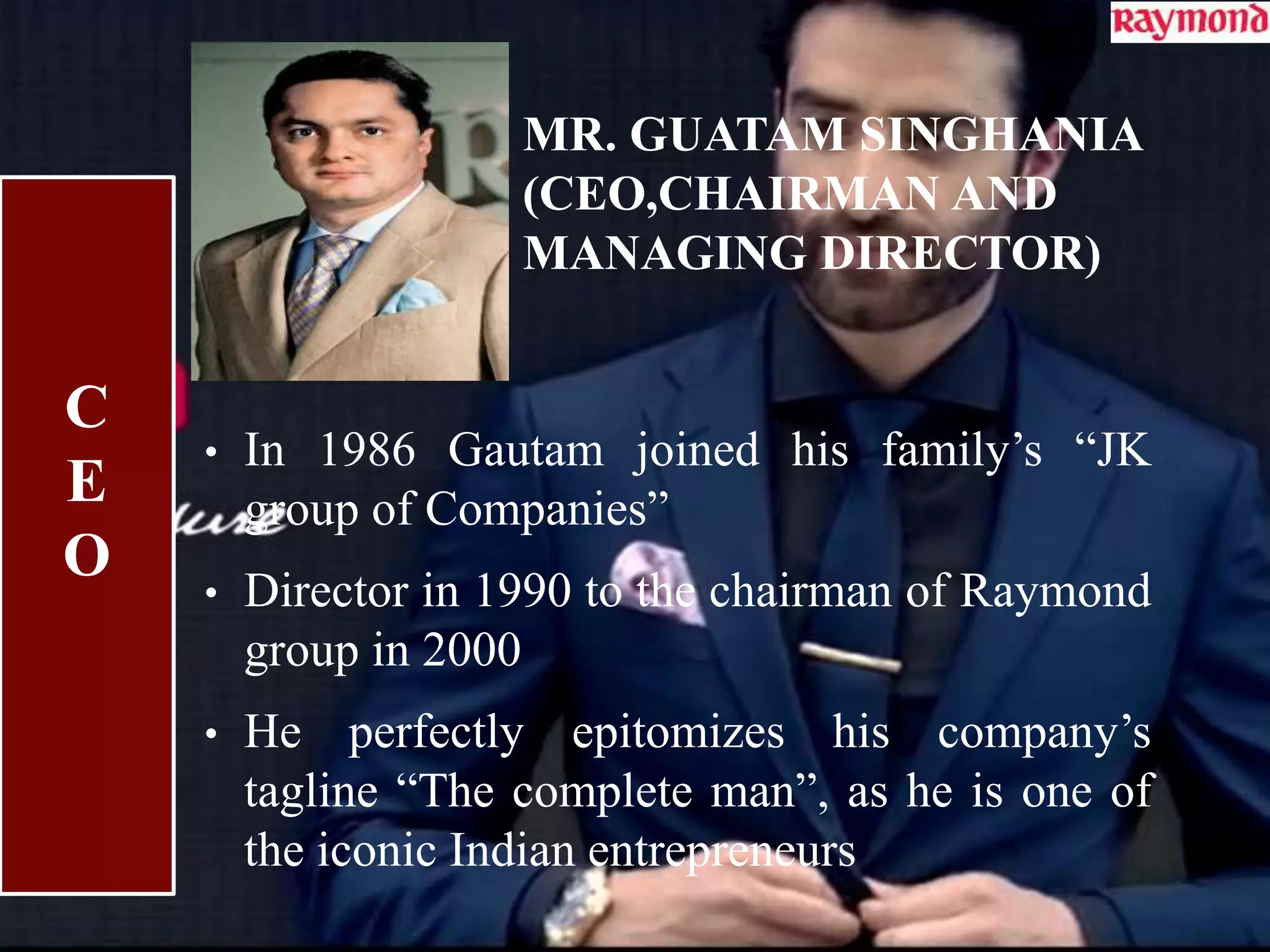 Raymond marketing management project ppt | PPTX